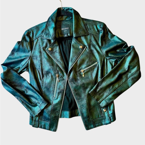 Insight | Jackets & Coats | Insight Emerald Green Faux Leather Jacket ...
